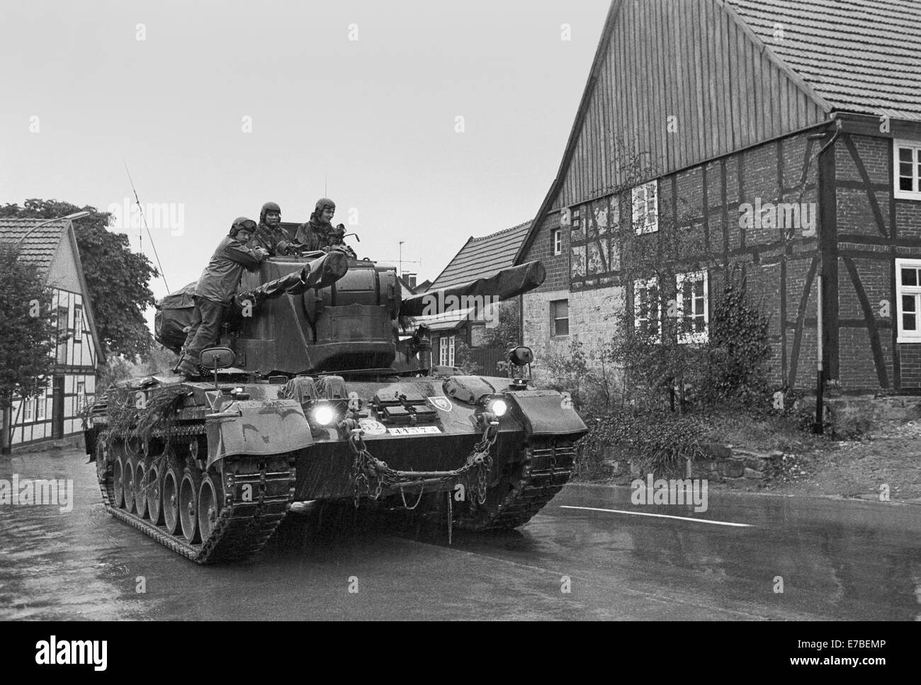 NATO exercises in Germany, Belgian army self-propelled antiaircraft gun ...