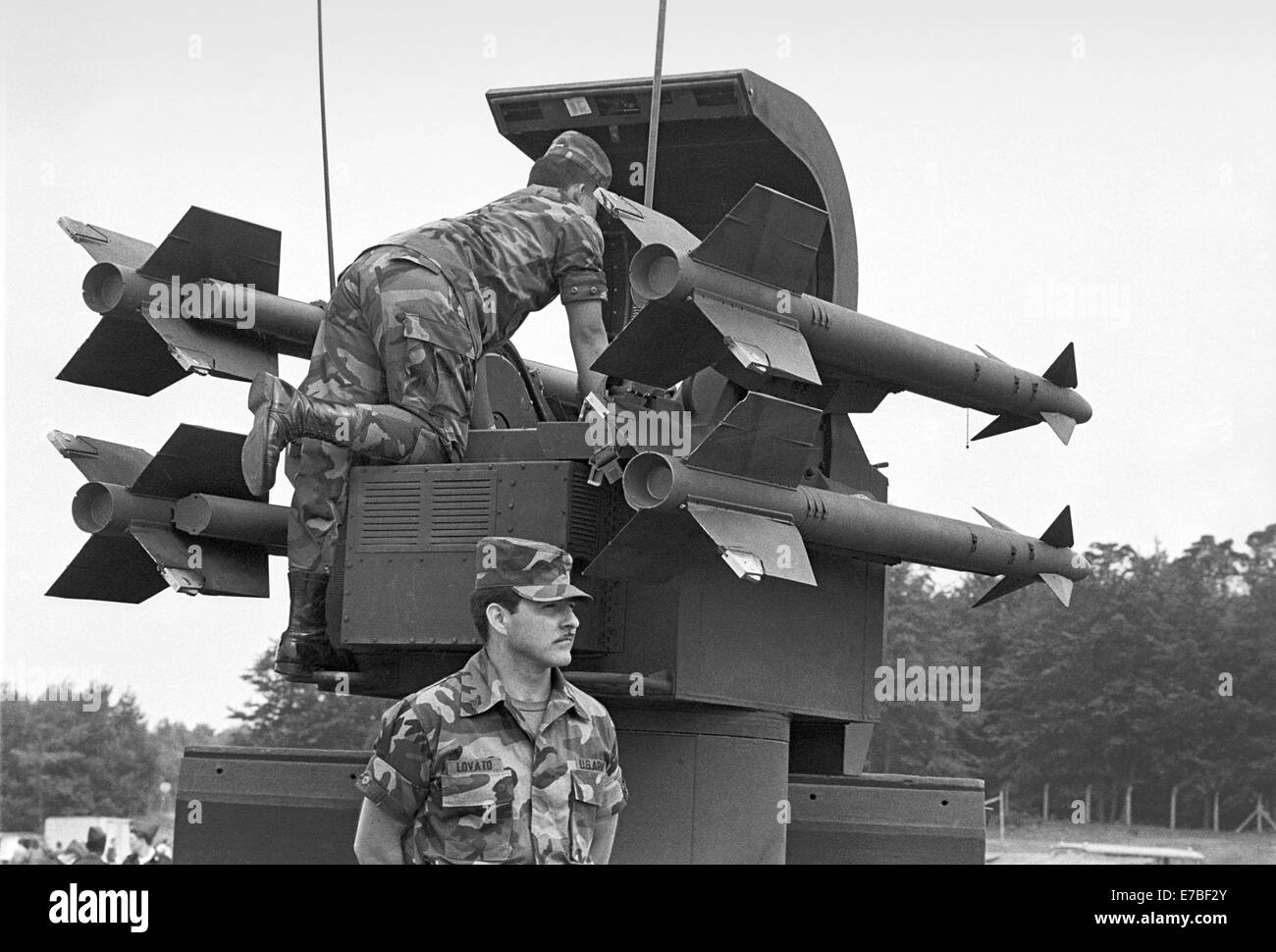 U.S. Army, M-48 Chaparral anti-aircraft missile launcher on the ...