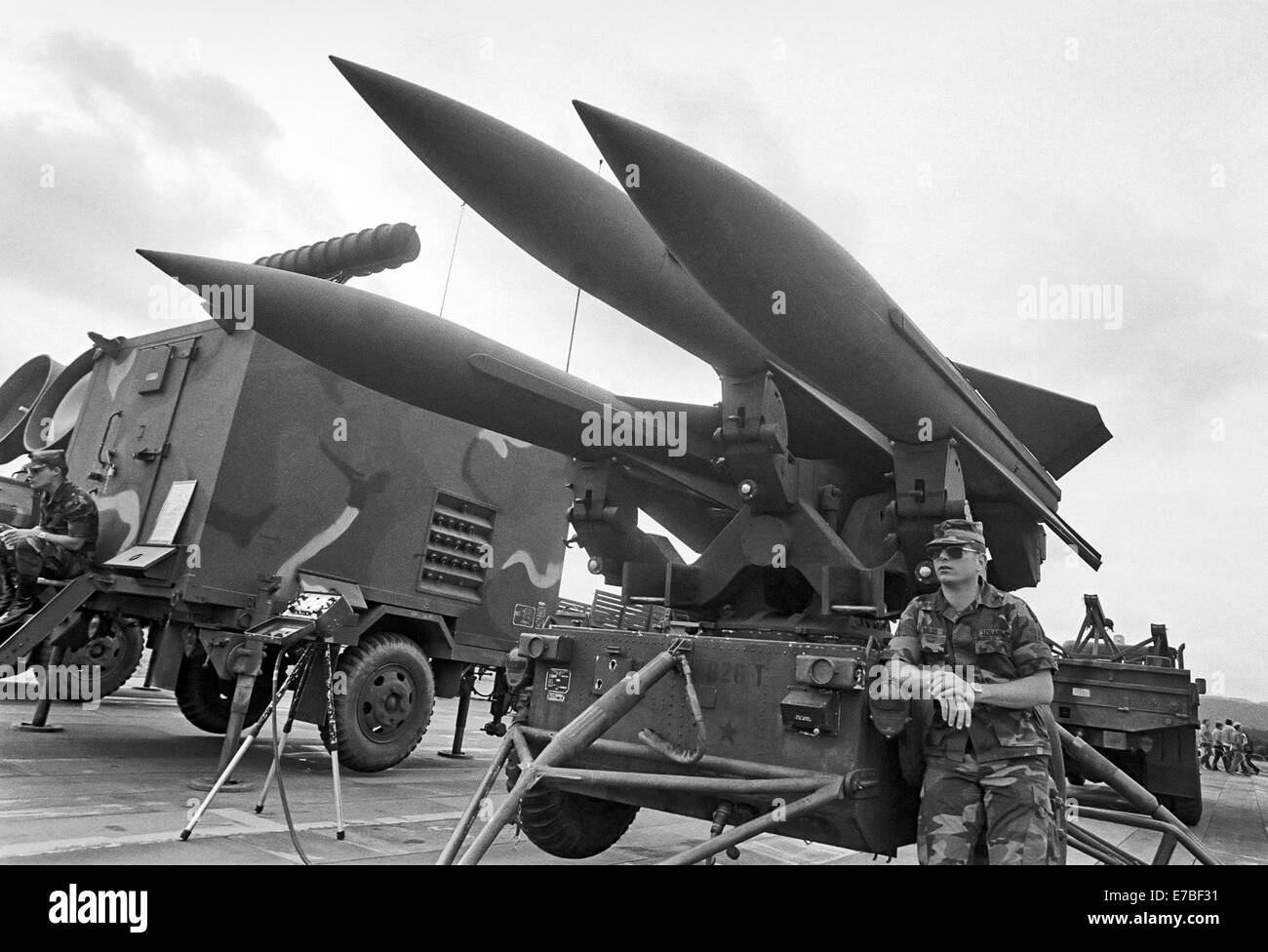 U.S. Army, Hawk anti-aircraft missiles on the Ramstein base (Germany ...