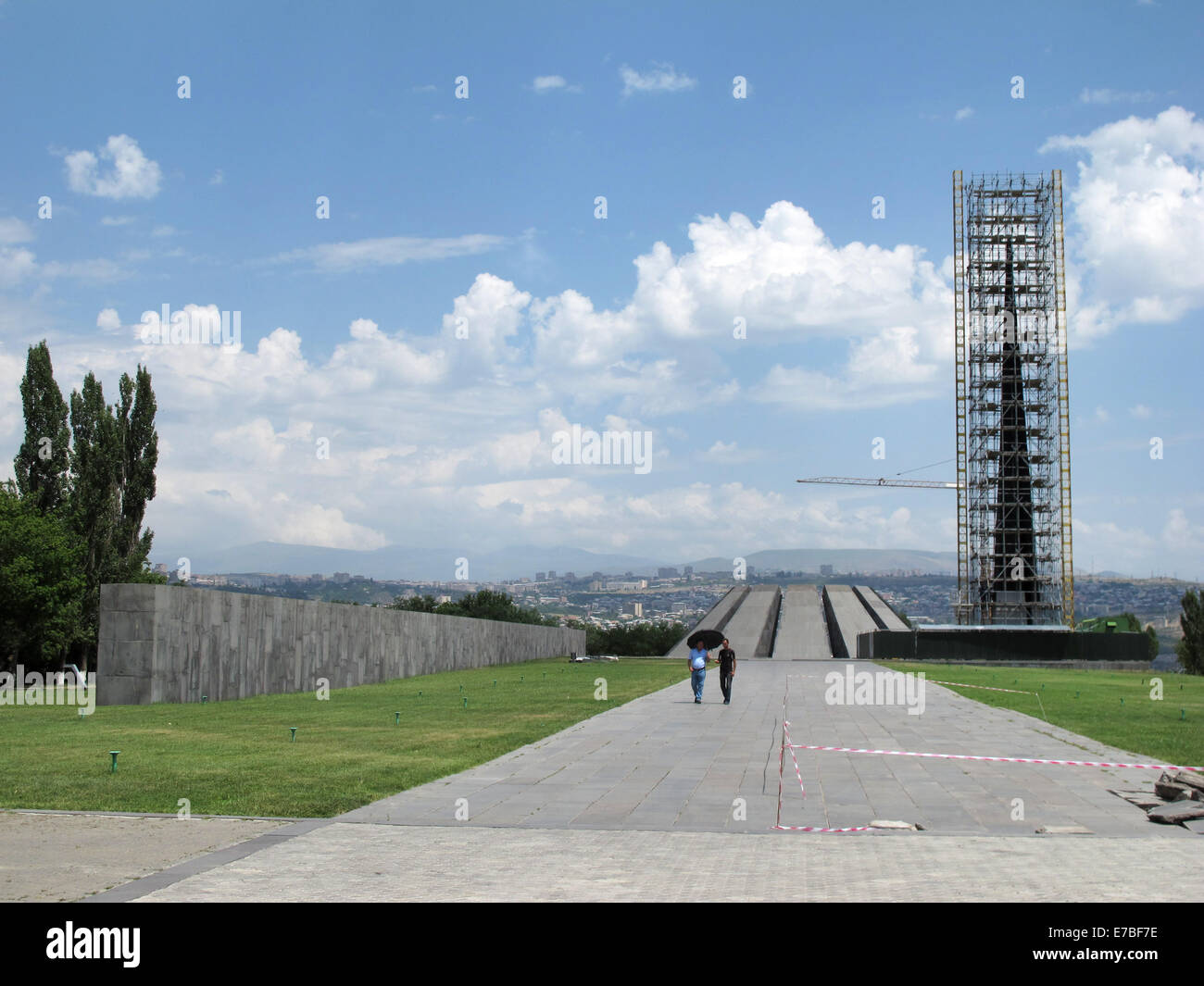 The Armenian Genocide memorial complex on the hill of Tsitsernakaberd ...