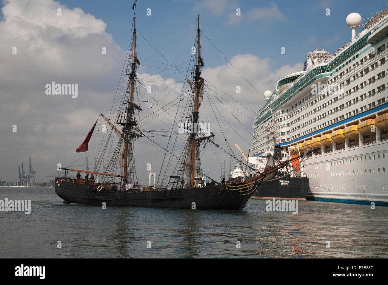 Tall ship Phoenix arrives at the Southampton boat show 2014 Stock Photo ...