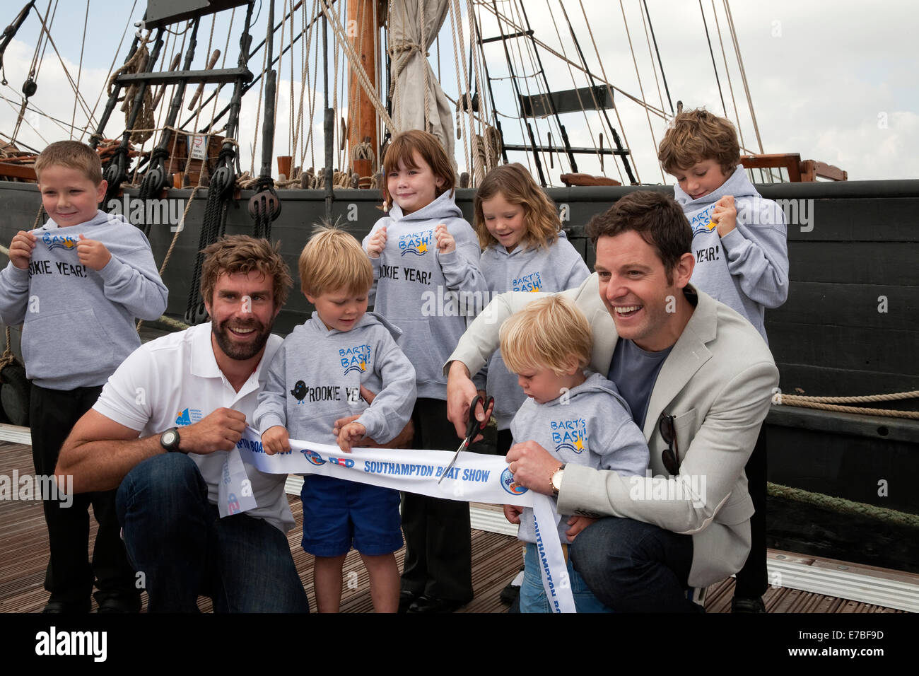 Children from the Andrew Simpson Sailing Foundation charity pose with ...