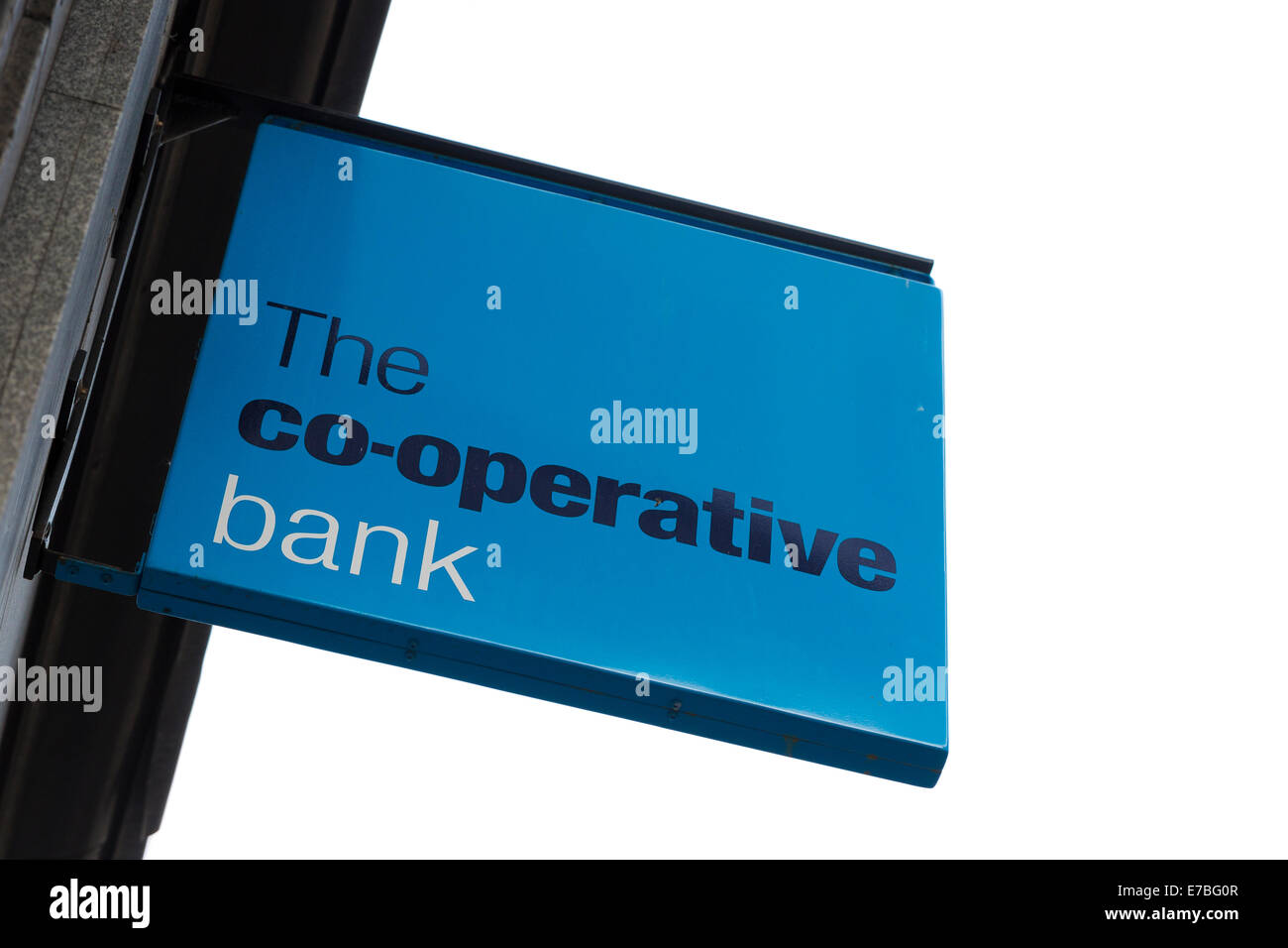 Co-operative Bank blue sign with white clear background Stock Photo - Alamy