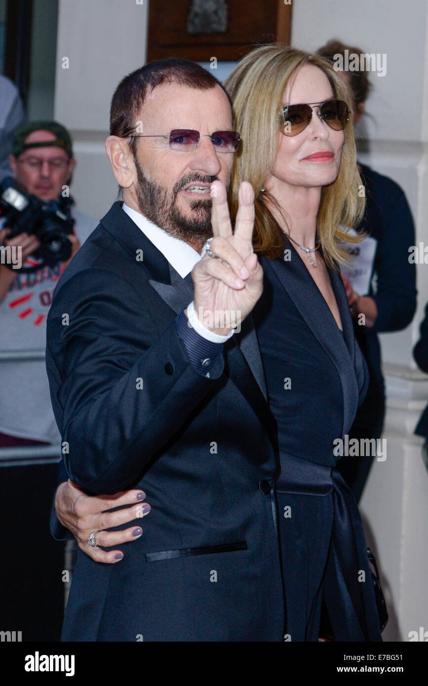 Barbara Bach and Ringo Starr arrives at the GQ Men of the Year Awards ...