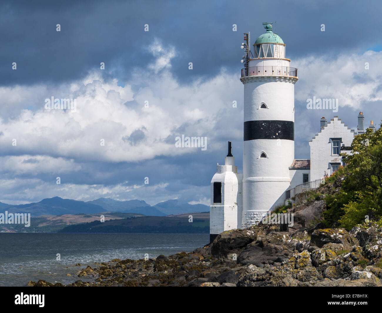 A lighthouse on the Firth of Clyde, Scotland Stock Photo - Alamy