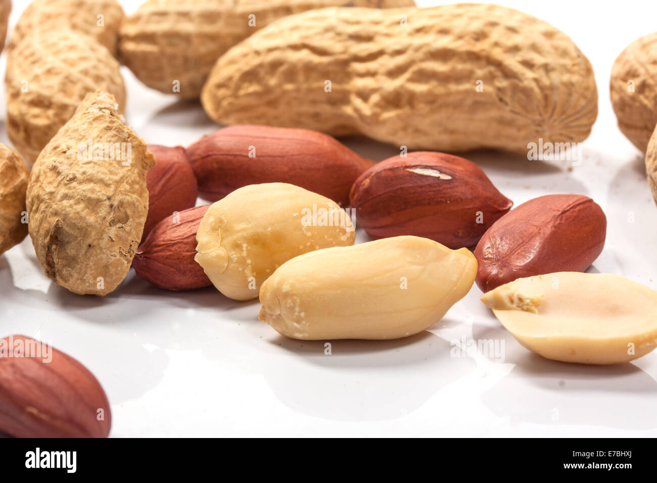 Dried peanuts in closeup Stock Photo - Alamy