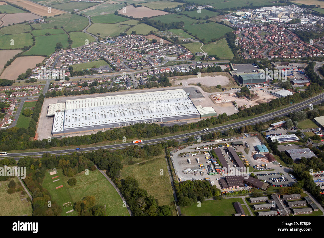 aerial view of Indesit-owned Hotpoint factory which closed in 2009 with ...