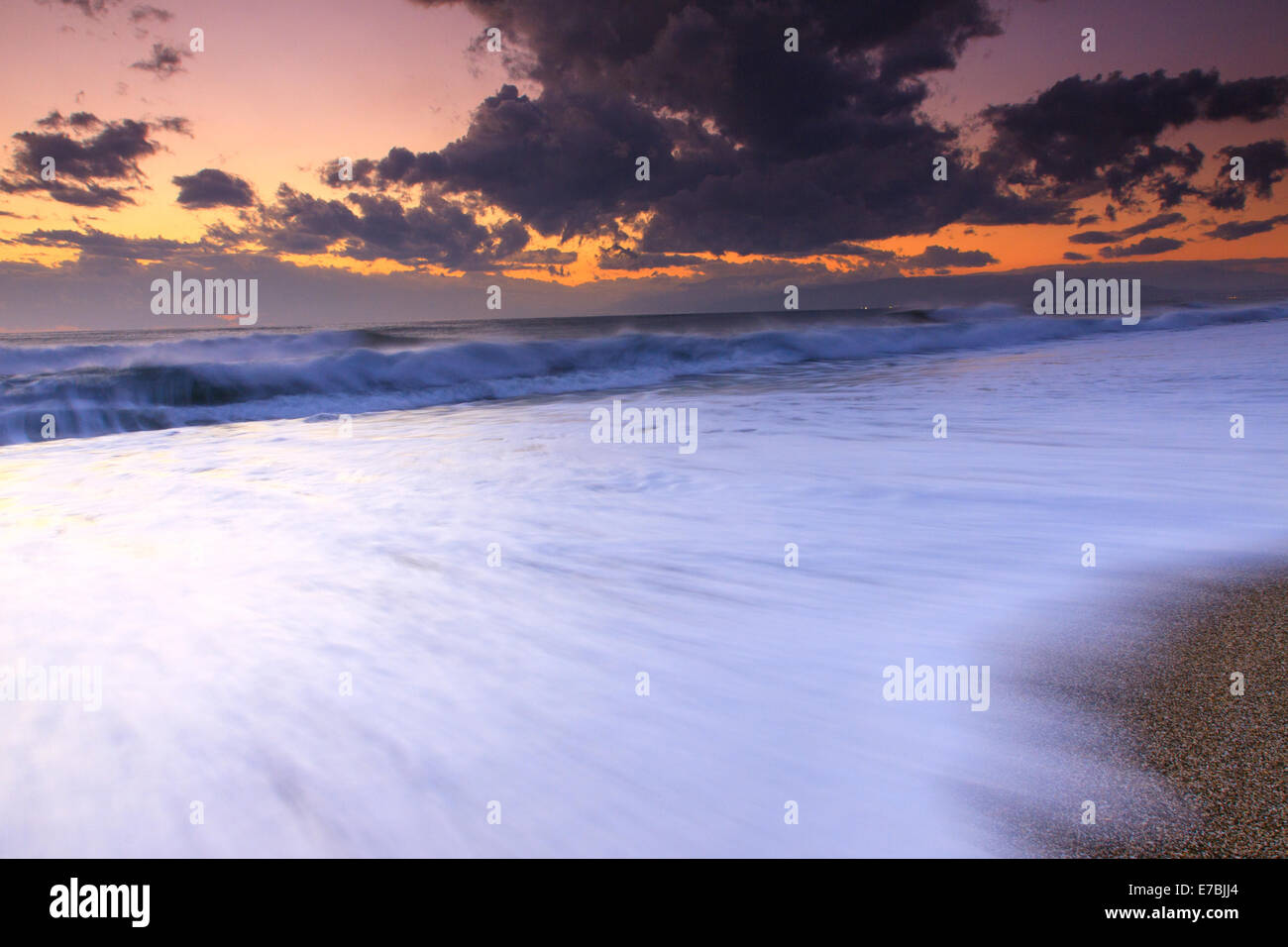 Sunset beach in Gabo de Gata, Almeria, Spain Stock Photo - Alamy