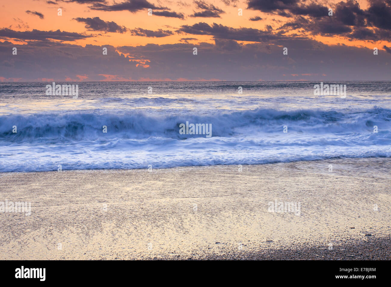 Sunset beach in Gabo de Gata, Almeria, Spain Stock Photo - Alamy