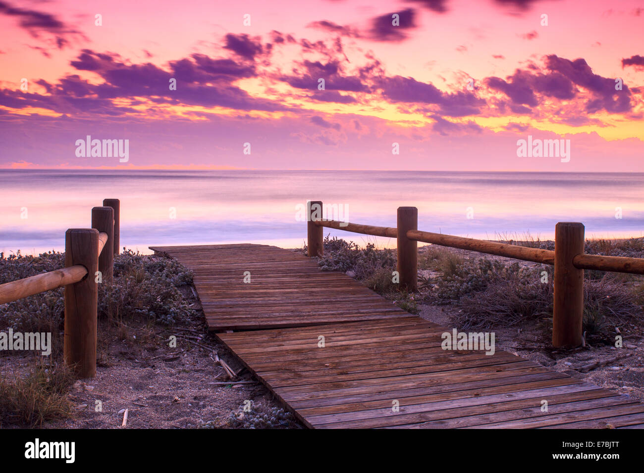 Sunset beach in Gabo de Gata, Almeria, Spain Stock Photo - Alamy