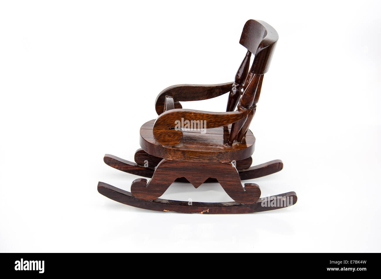 small wood chair on white background Stock Photo - Alamy