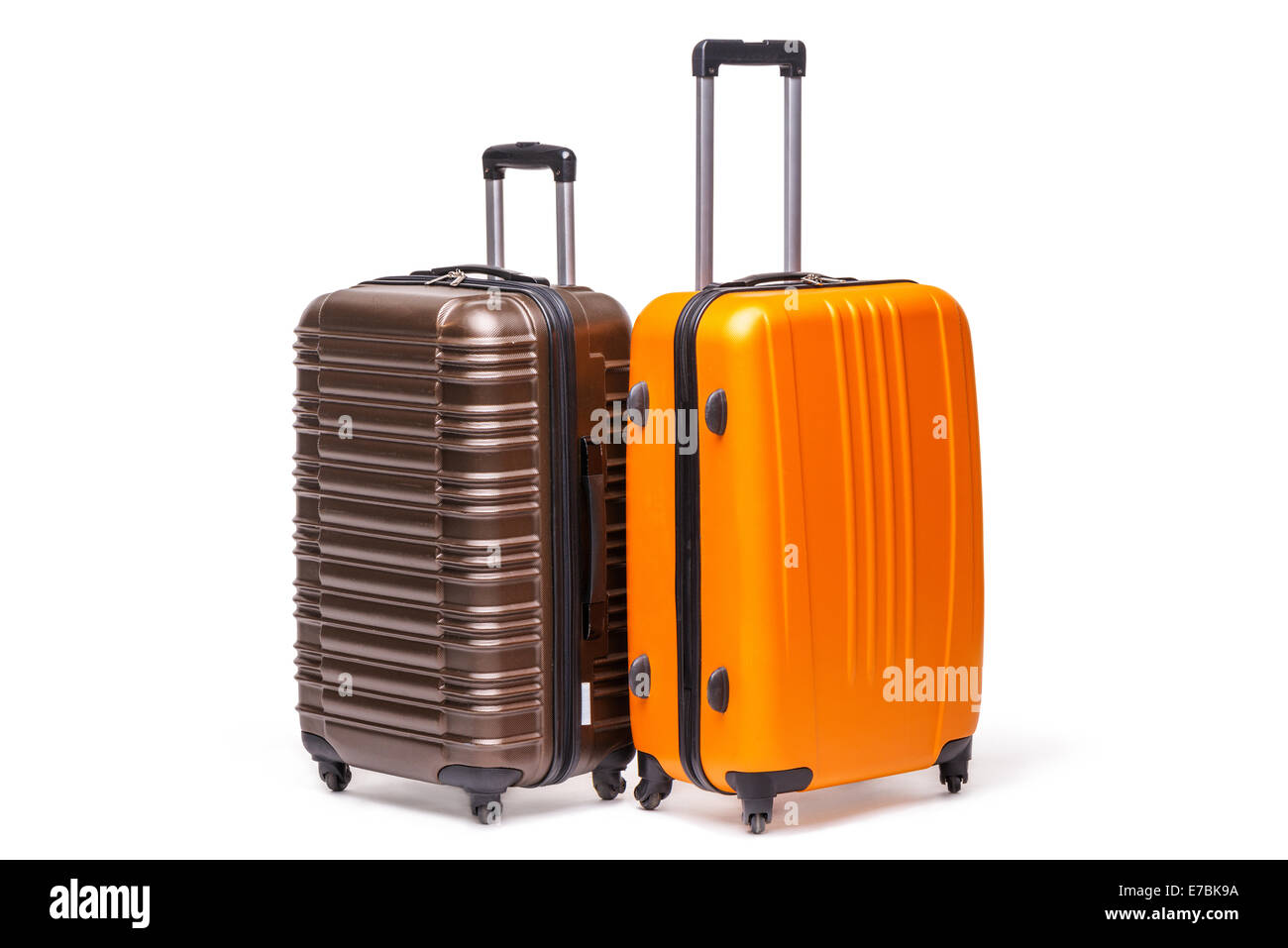 Two suitcases isolated on white Stock Photo - Alamy