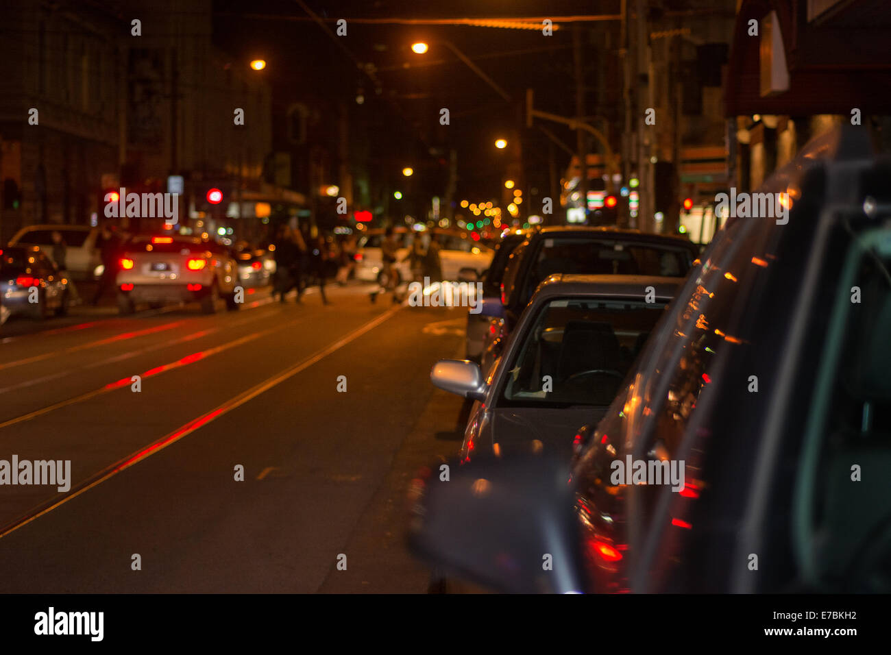 Brunswick Street At Night Fitzroy Melbourne Australia Stock Photo - Alamy