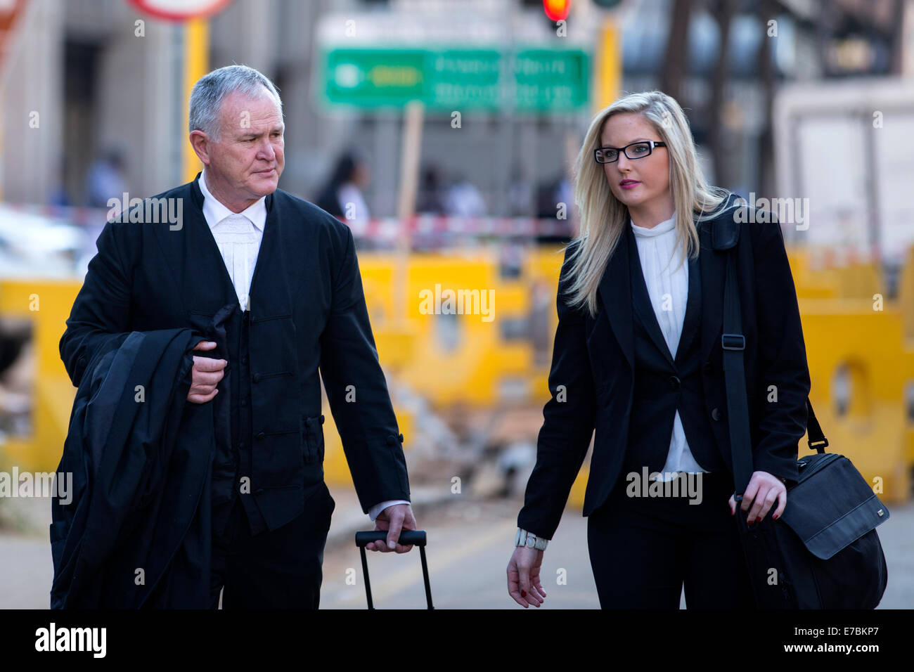 Oscar Pistorius Murder Trial at the High Court in Pretoria Stock Photo ...