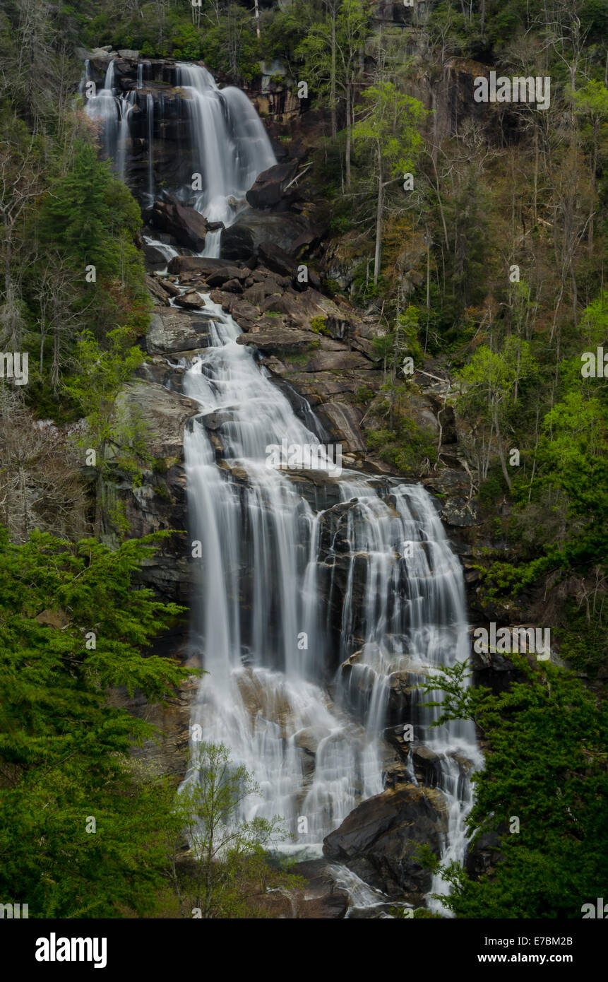 A long exposure shot of Upper Whitewater Falls in South Carolina in ...