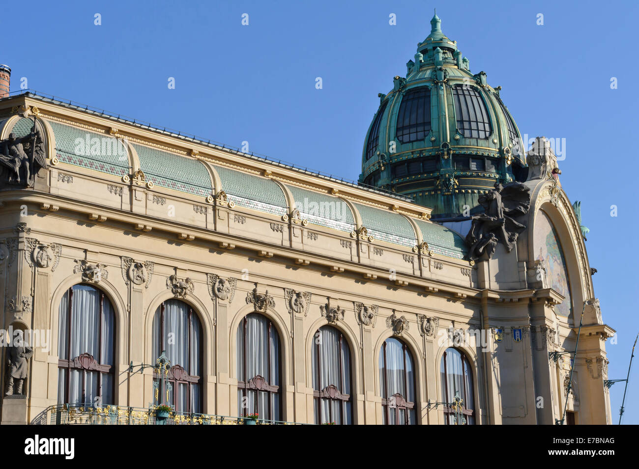 The Municipal Hall in the City of Prague, Czech Republic Stock Photo ...
