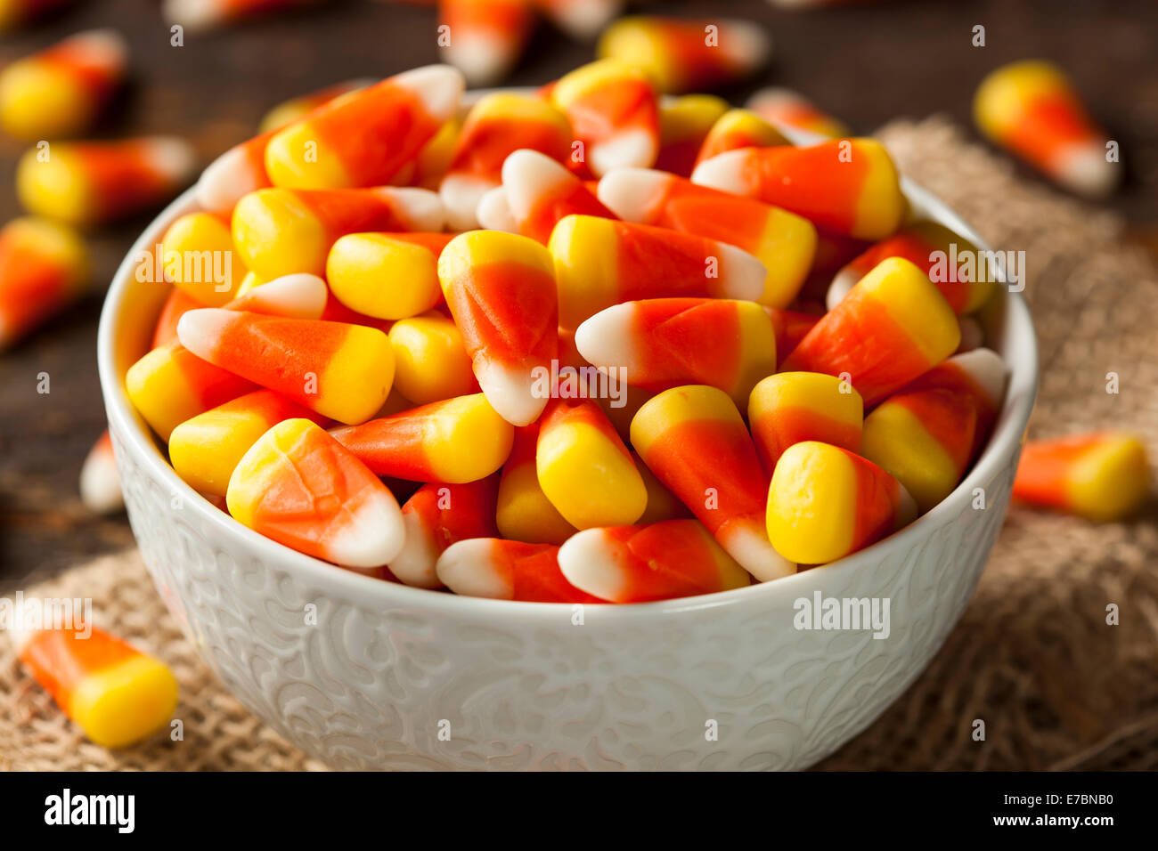 Colorful Candy Corn for Halloween on a Background Stock Photo - Alamy