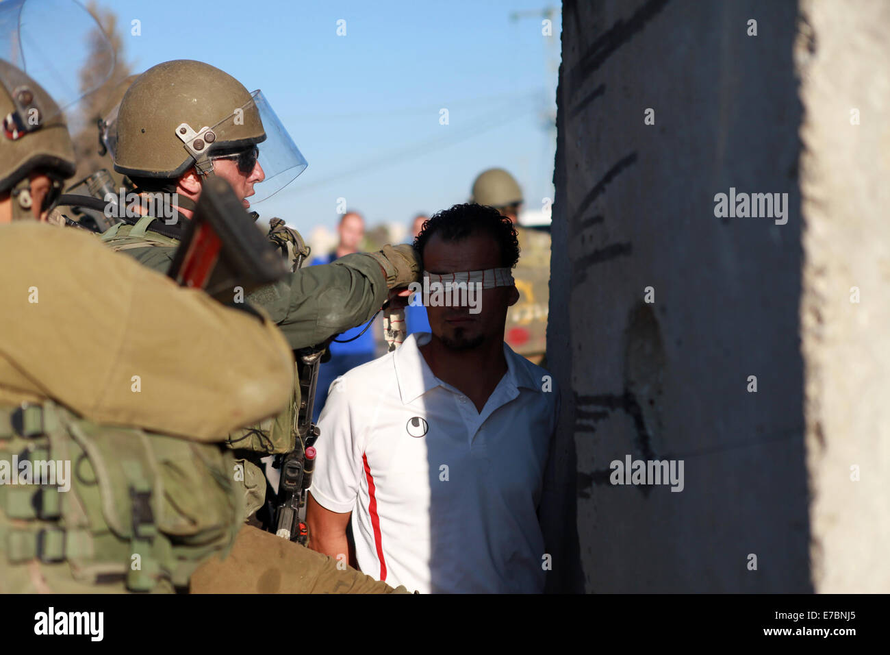 Silwad, West Bank, Palestinian Territory. 13th Sep, 2014. Israeli ...