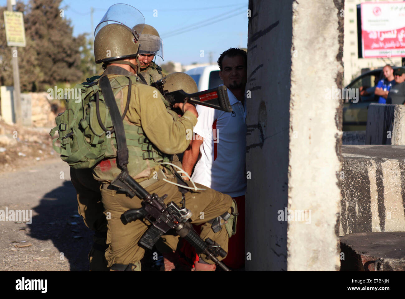 Silwad, West Bank, Palestinian Territory. 13th Sep, 2014. Israeli ...