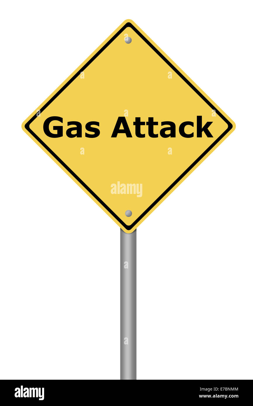 Warning Sign Gas Attack Stock Photo - Alamy