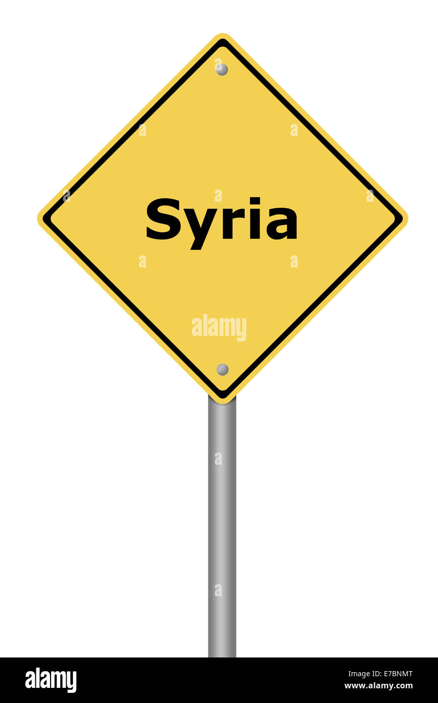 Warning Sign Syria Stock Photo - Alamy