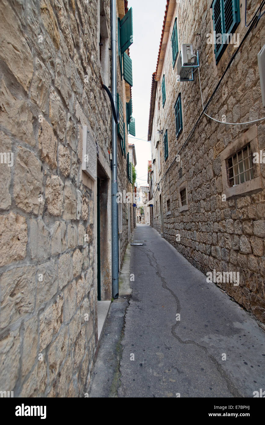 Streets in the old town of Split in croatia Stock Photo - Alamy