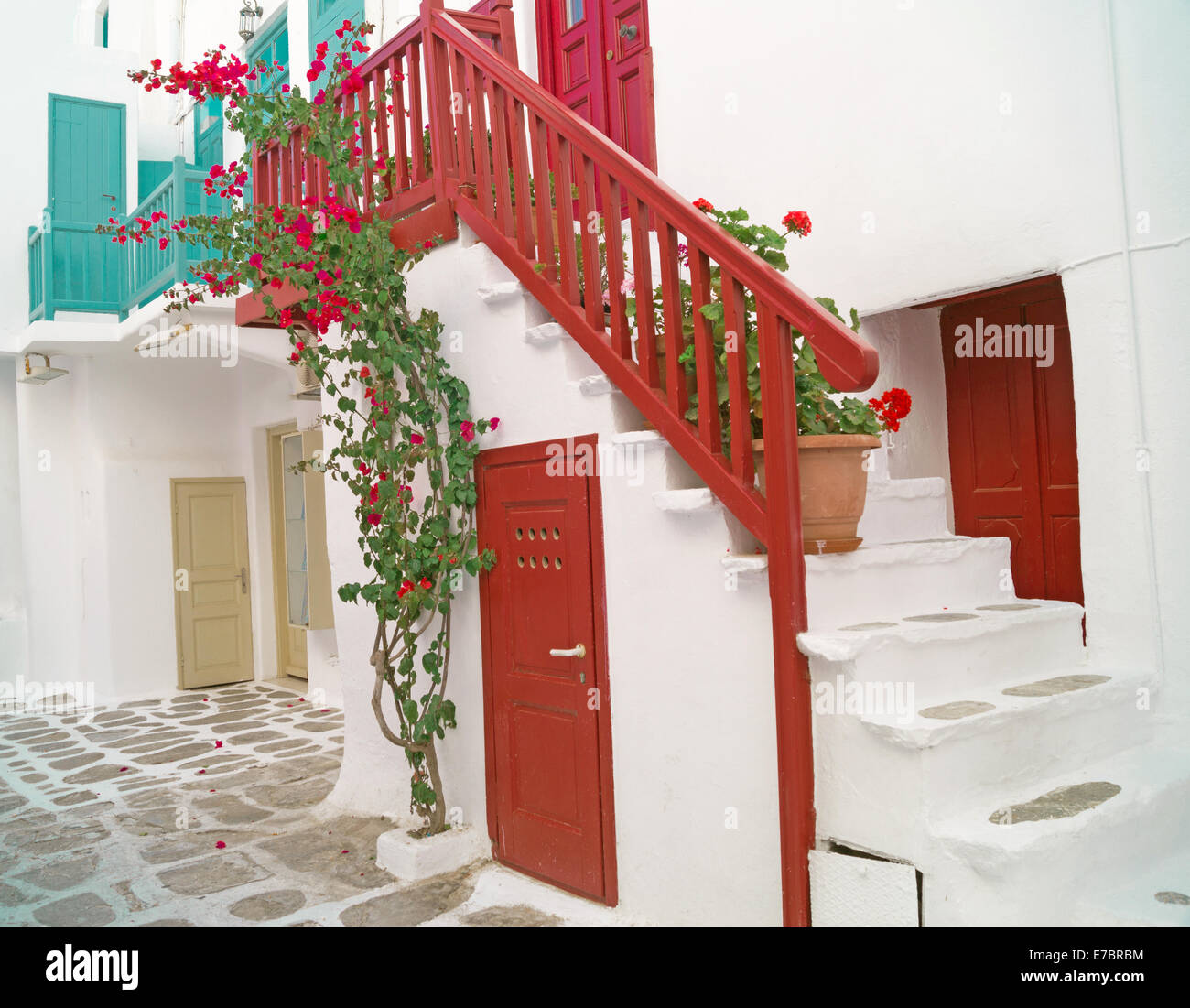 Traditional greek house on Mykonos island, Greece Stock Photo - Alamy