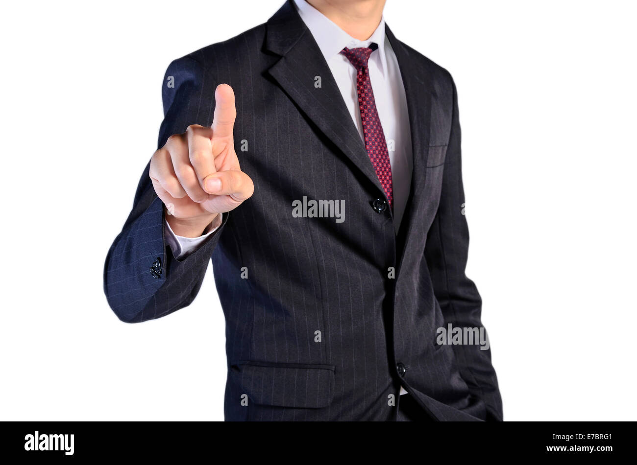 isolated business man finger pointing Stock Photo - Alamy