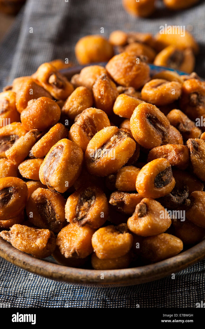 Homemade Salty Corn Nuts in a Bowl Stock Photo - Alamy