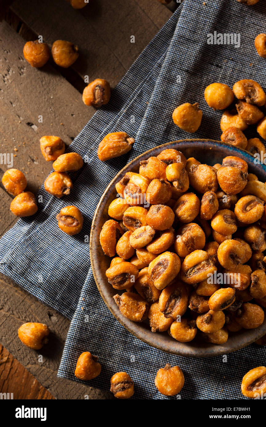Homemade Salty Corn Nuts in a Bowl Stock Photo - Alamy