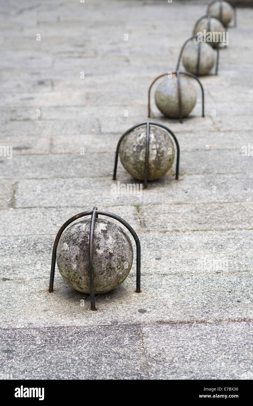 stone ball fastened with iron bars Stock Photo - Alamy