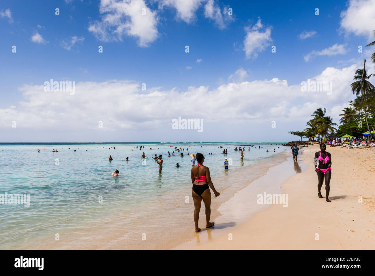 The beach at Pigeon Point, Store Bay, Tobago Stock Photo - Alamy