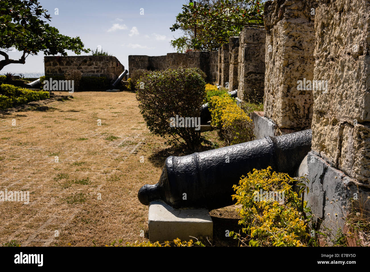 Cannons at Fort Milford in Store Bay, Western Tobago Stock Photo - Alamy