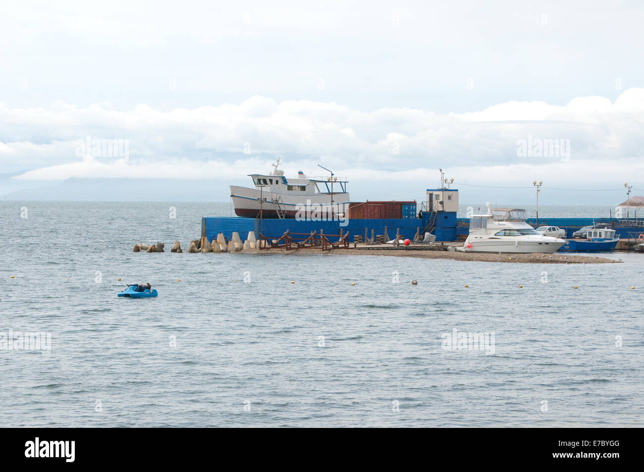 Ship near pier. Vladivostok, Far East, Primorye Territory, Russian ...