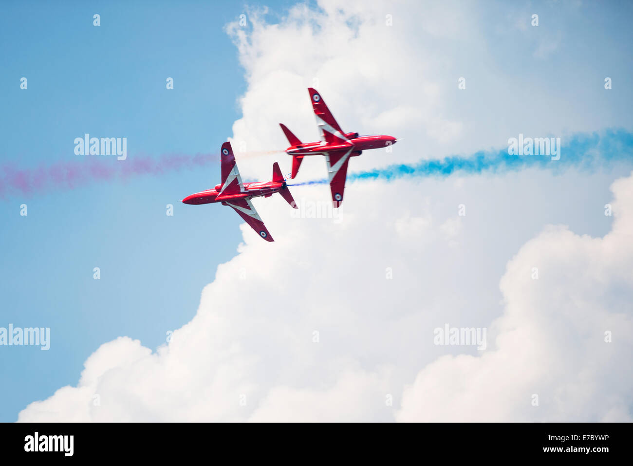 PAYERNE, SWITZERLAND - SEPTEMBER 6: Red Arrows aerobatic team members ...