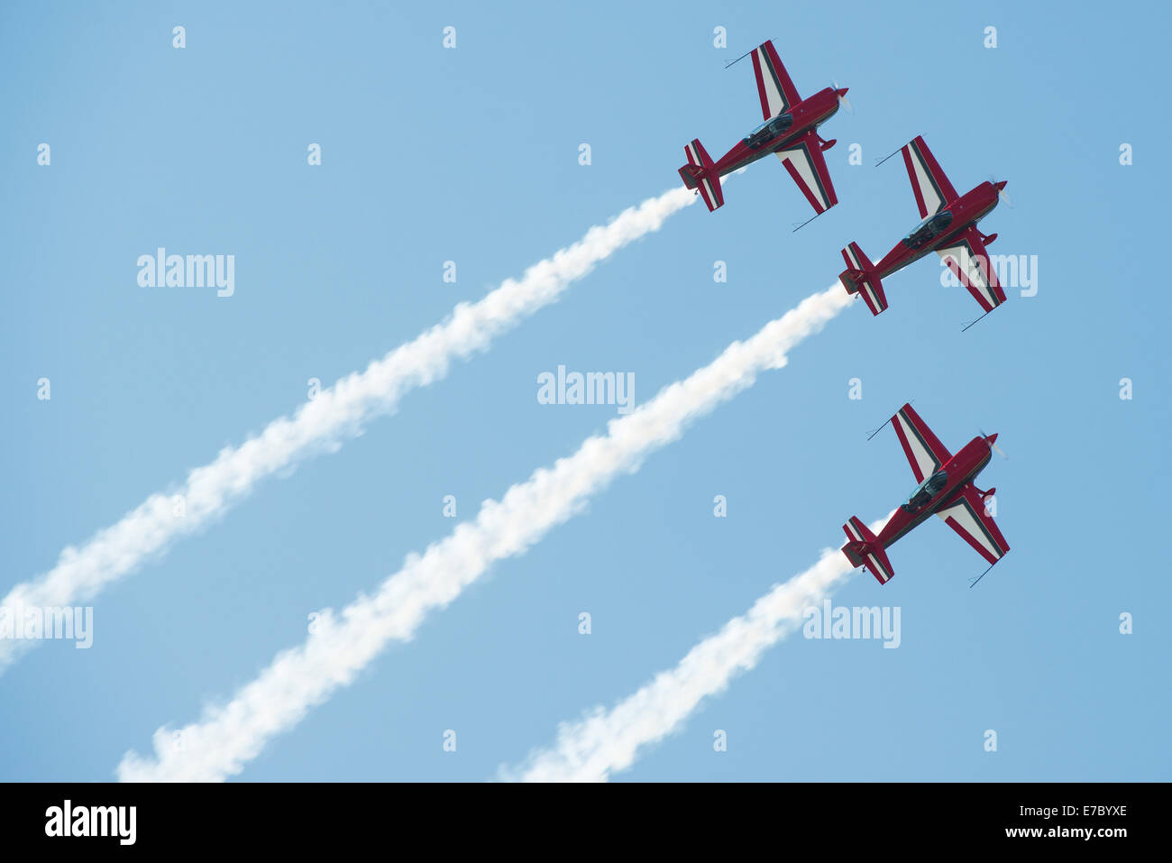 PAYERNE, SWITZERLAND - SEPTEMBER 6: Flight of Royal Jordanian Falcons ...