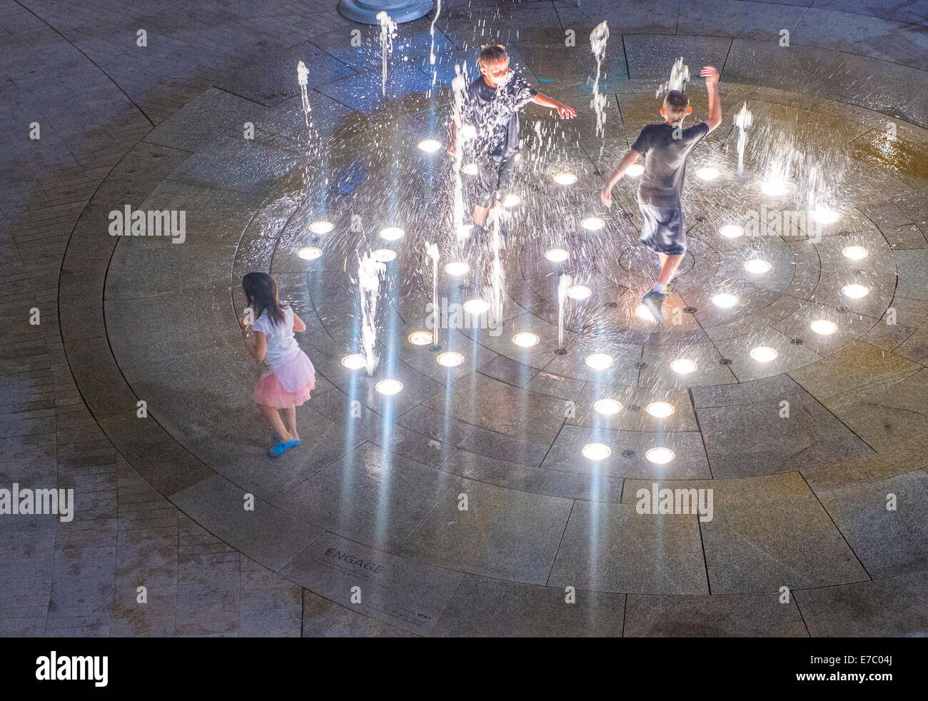 Fountains at the city creek in Salt Lake City , Utah Stock Photo - Alamy