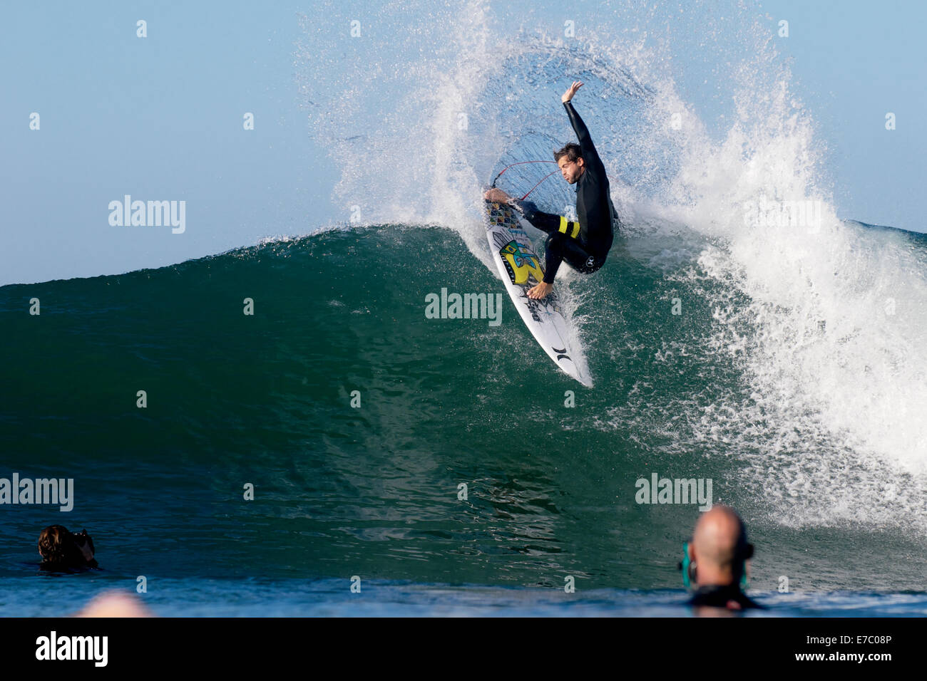 San Clemente, CA, USA. 12th Sept, 2014. Alejo Muniz surfing Lower ...