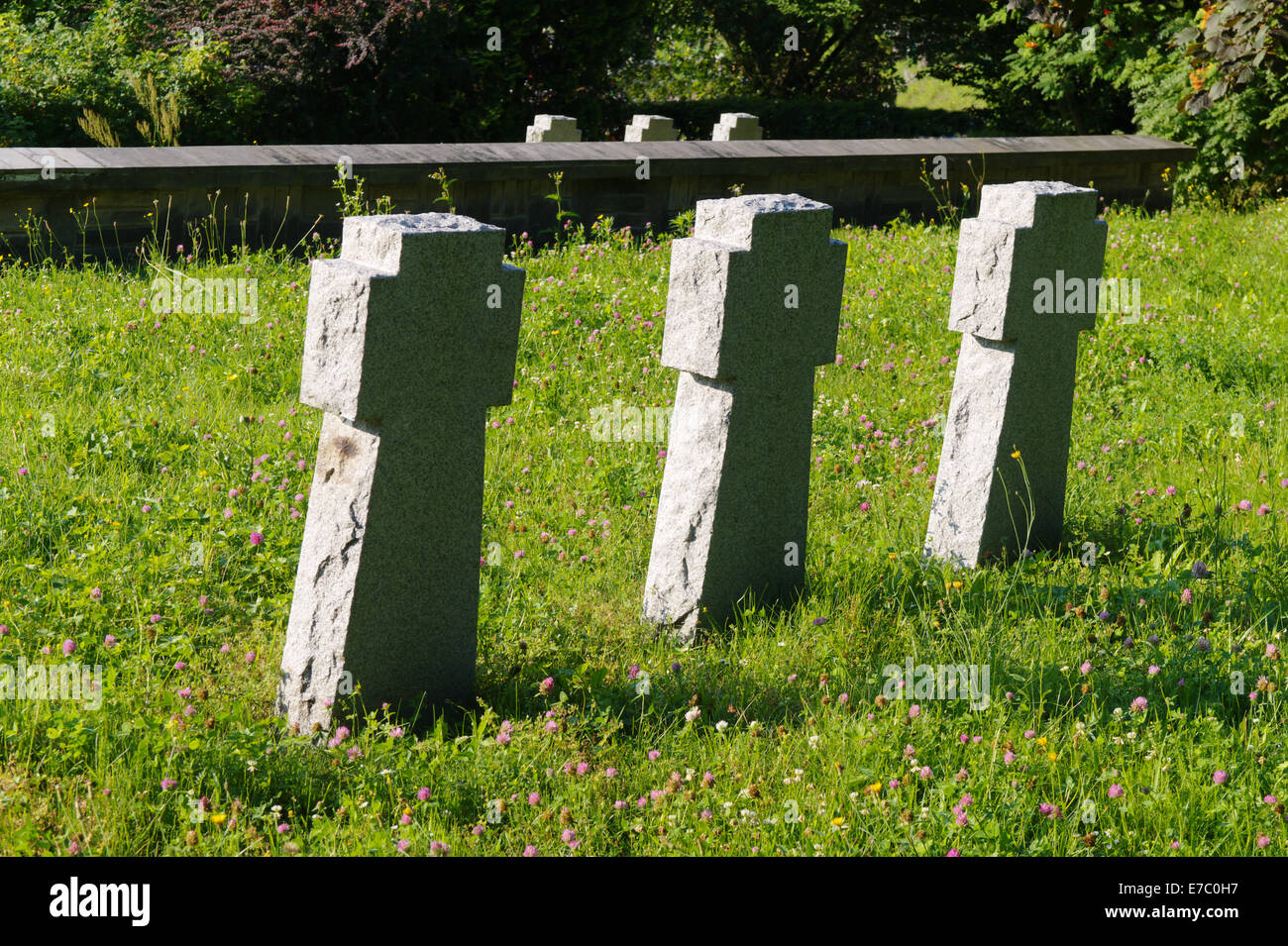 three concrete crosses Stock Photo - Alamy
