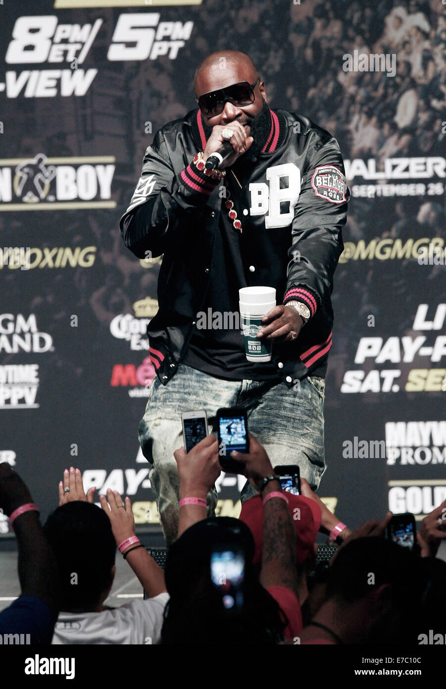 Las Vegas, Nevada, USA. 12th Sep, 2014. Rapper Rick Ross performs on ...