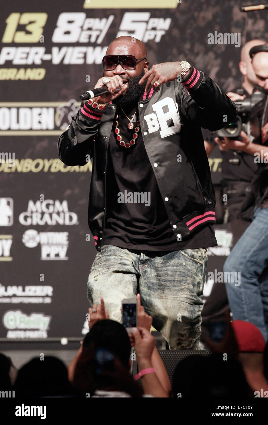 Las Vegas, Nevada, USA. 12th Sep, 2014. Rapper Rick Ross performs on ...
