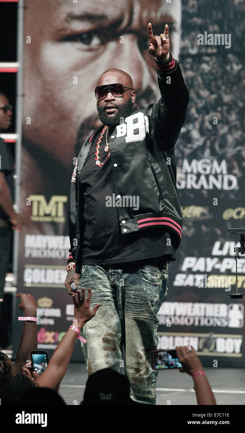 Las Vegas, Nevada, USA. 12th Sep, 2014. Rapper Rick Ross performs on ...