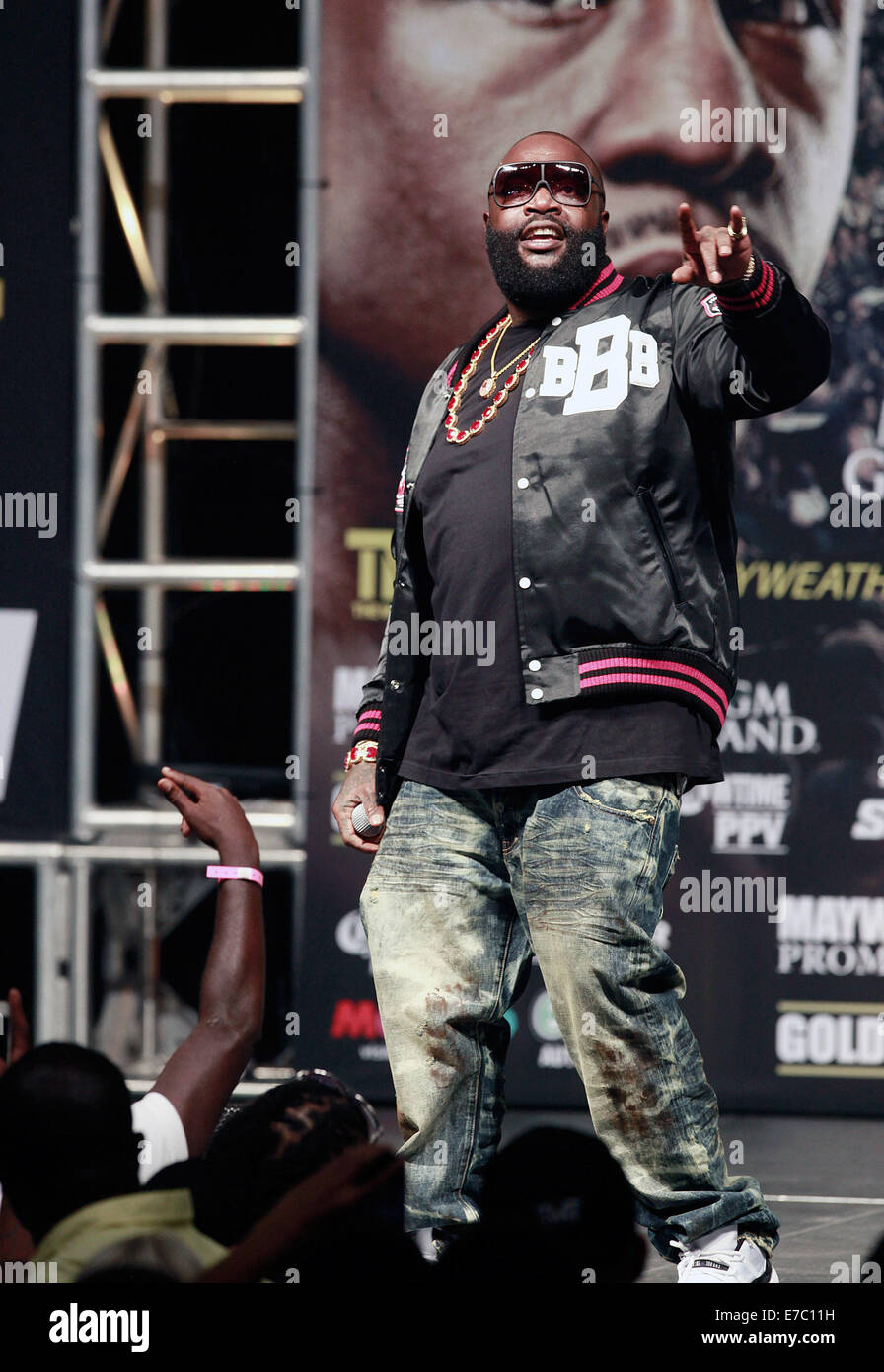 Las Vegas, Nevada, USA. 12th Sep, 2014. Rapper Rick Ross performs on ...