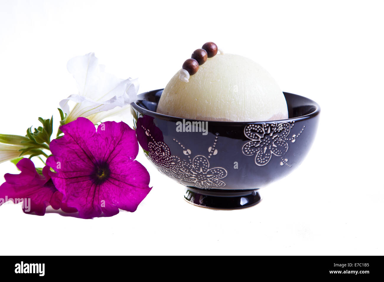 Yellow candle in shape Cut Out Stock Images & Pictures - Alamy