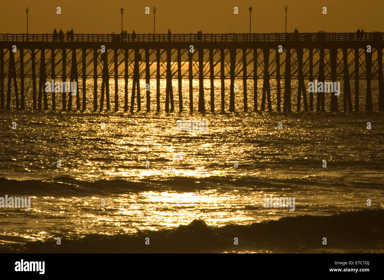 Oceanside Pier silhouette, Oceanside, California Stock Photo - Alamy