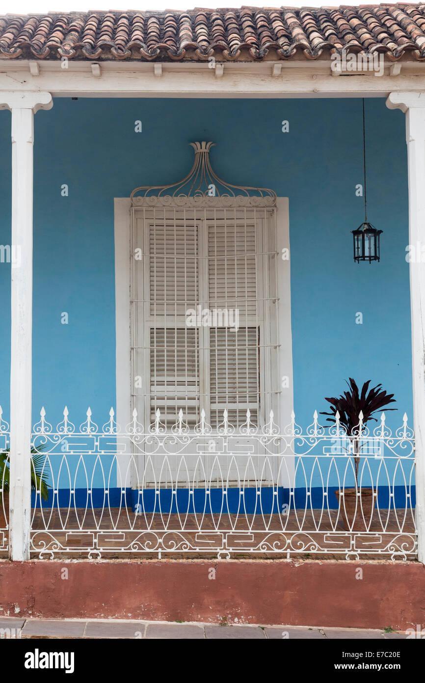grilled window in facade of Museo de Arquitectura Colonial, Trinidad ...