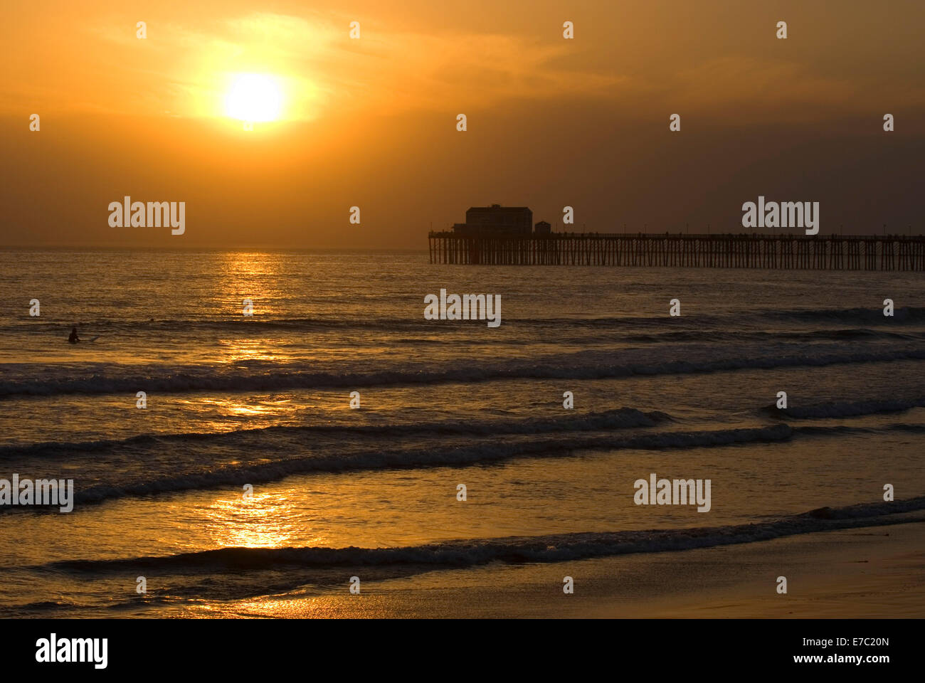 Oceanside Pier sunset, Oceanside, California Stock Photo - Alamy