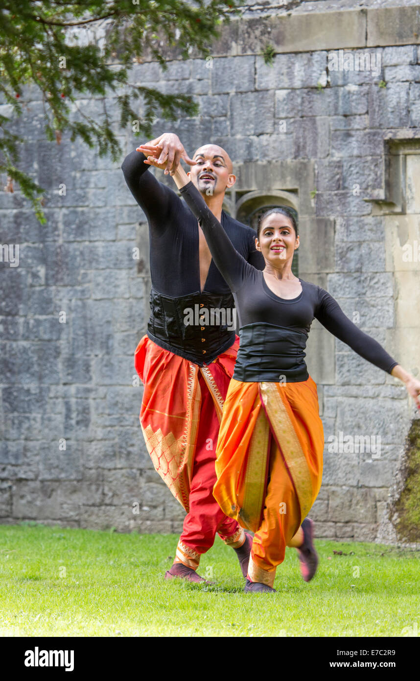 Akademi South Asian Dance performing outside Kendal Parish Church ...