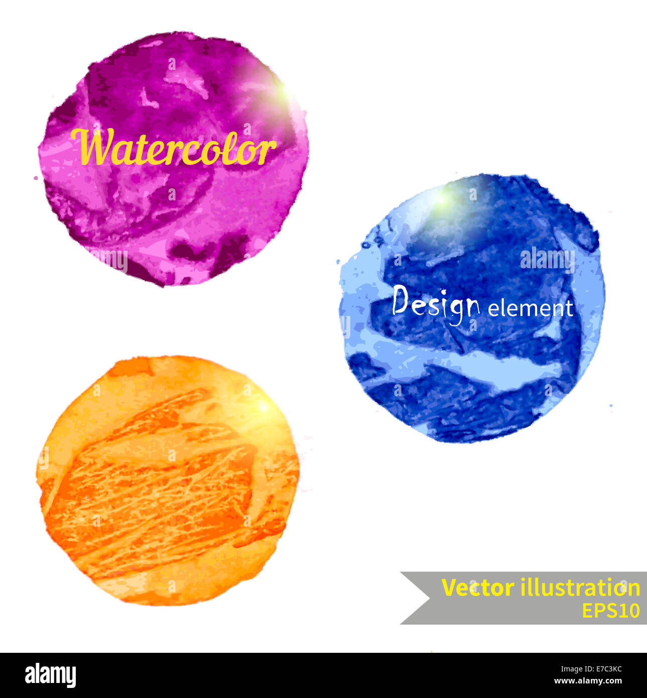 Watercolor design element for the realization Stock Photo - Alamy
