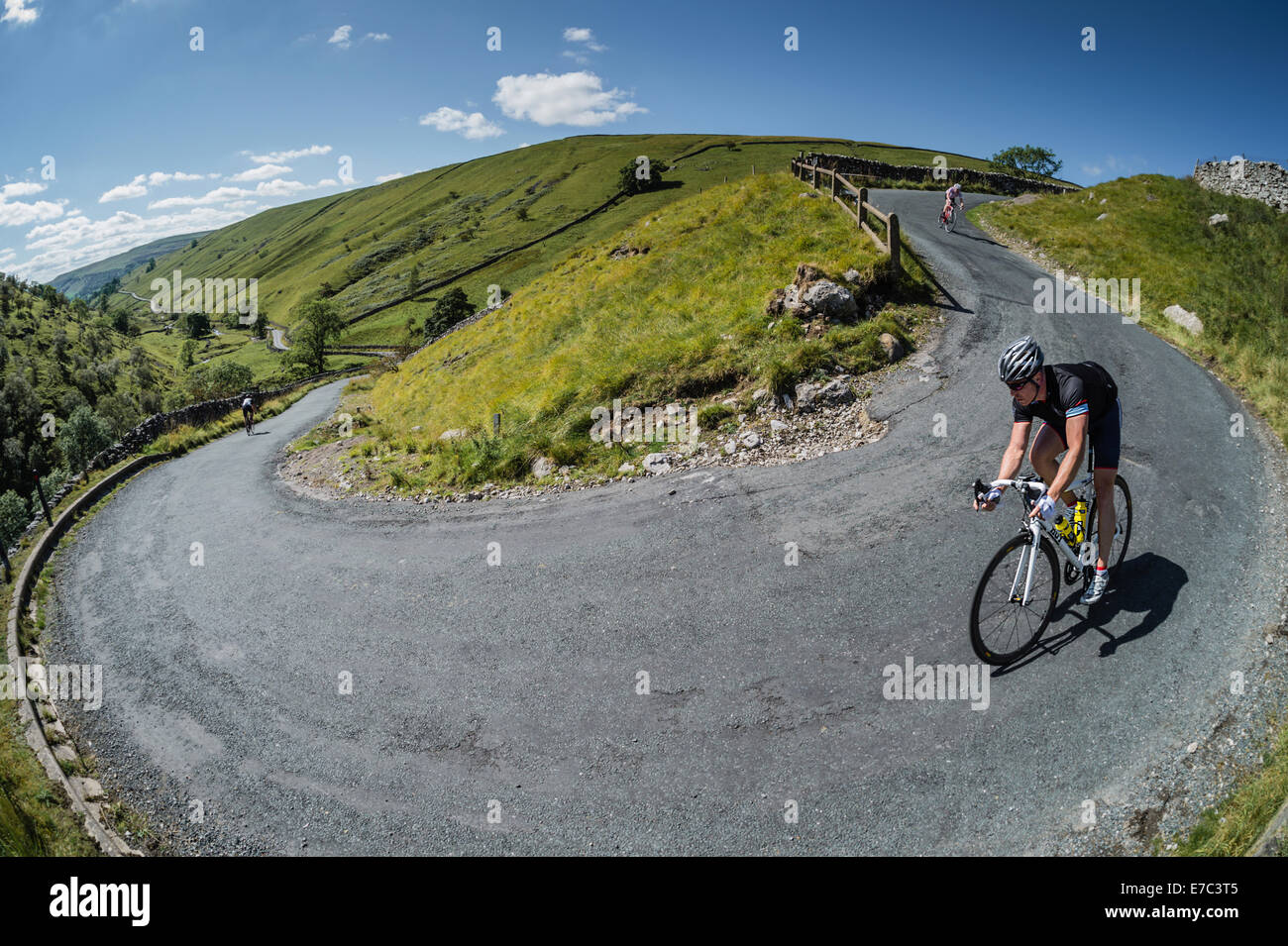 Sir Chris Hoy descending Park Rash in the Yorkshire Dales Stock Photo ...
